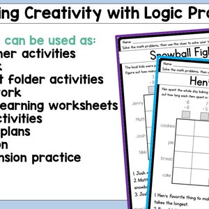 Logic Puzzles, Addition Strategies and Enrichment - Early Finishers ...
