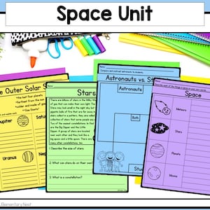 Space and Solar System Activities, Worksheets and Passages, Outer Space ...
