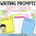 April Writing Prompts, Spring - Writing Papers, Digital Slides, or ...