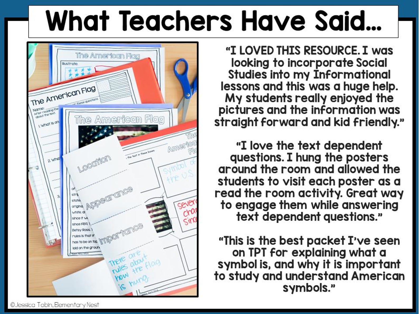 American Symbols Worksheets and Comprehension Reading Passages ...