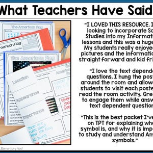 American Symbols Worksheets and Comprehension Reading Passages ...