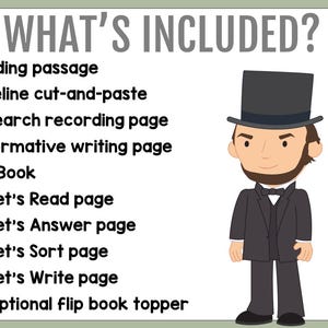 Abraham Lincoln Biography Graphic Organizers, Presidents Day Activities ...