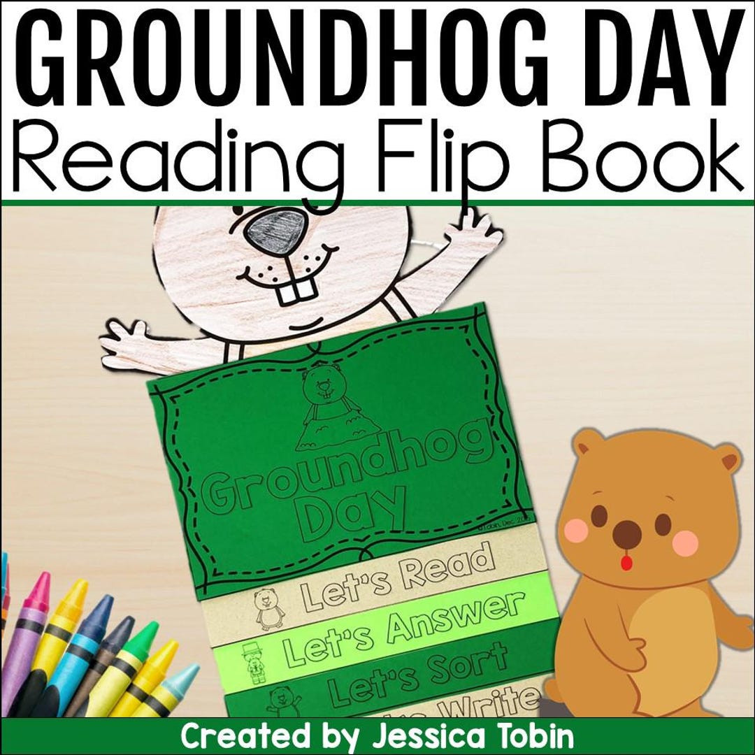 Groundhog Day Craft Reading and Writing Flip Book Groundhogs Day ...