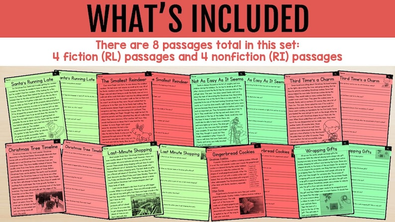 December Reading Comprehension, 4th 3rd Grade Christmas Reading ...