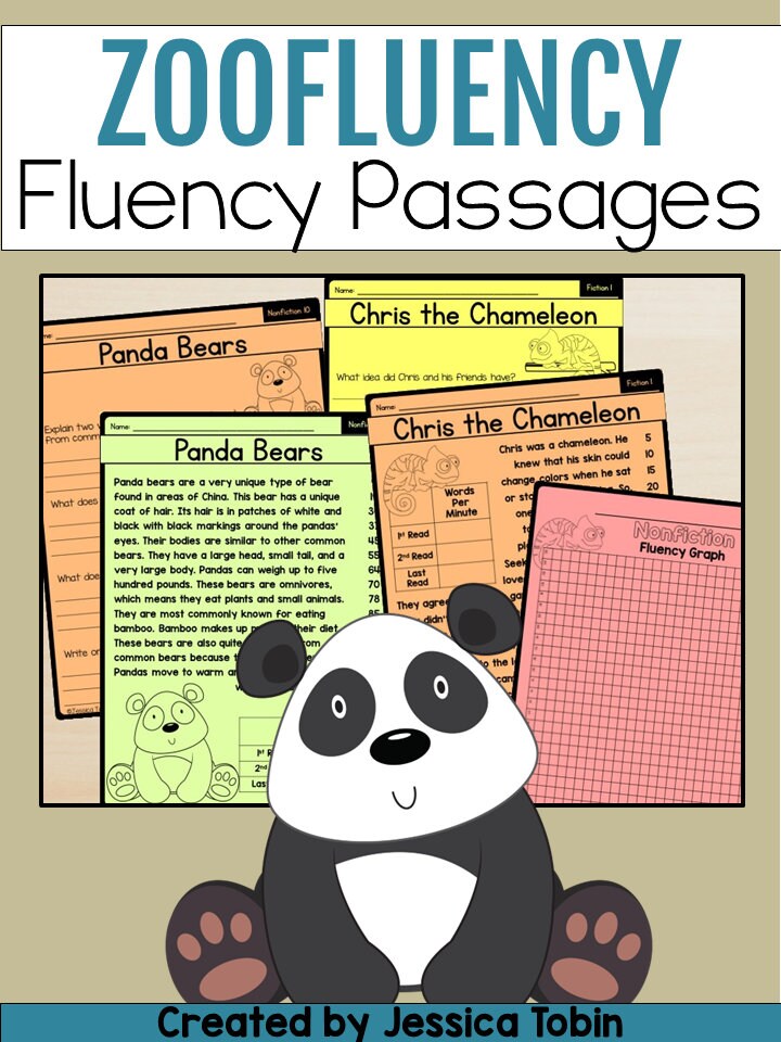 Animals Reading Fluency Passages With Comprehension & Reading Fluency ...
