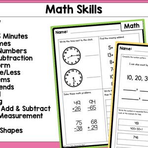 Homework, Homework Sheets With Homework Folder Labels, 2nd Grade ...
