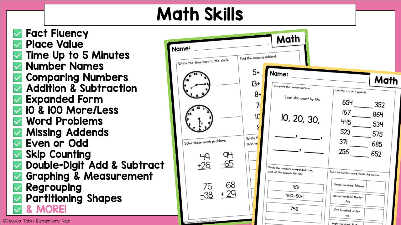 Homework, Homework Sheets With Homework Folder Labels, 2nd Grade ...