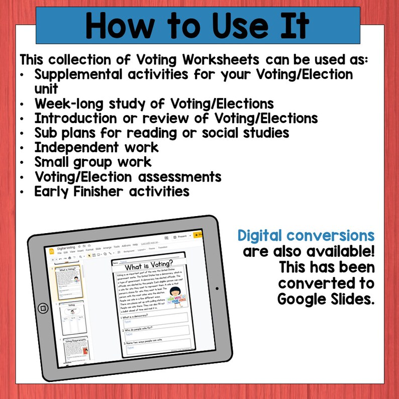 Election, Voting, Worksheets & Passages Ballots, Mock Election, Social ...