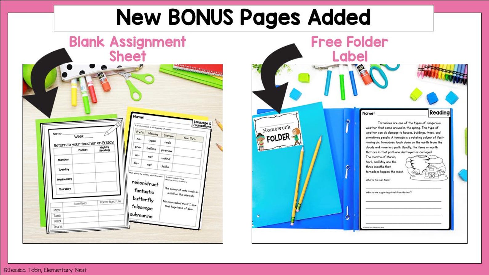 4th Quarter 2nd Grade Homework With Folder Cover, ELA and Math Review ...