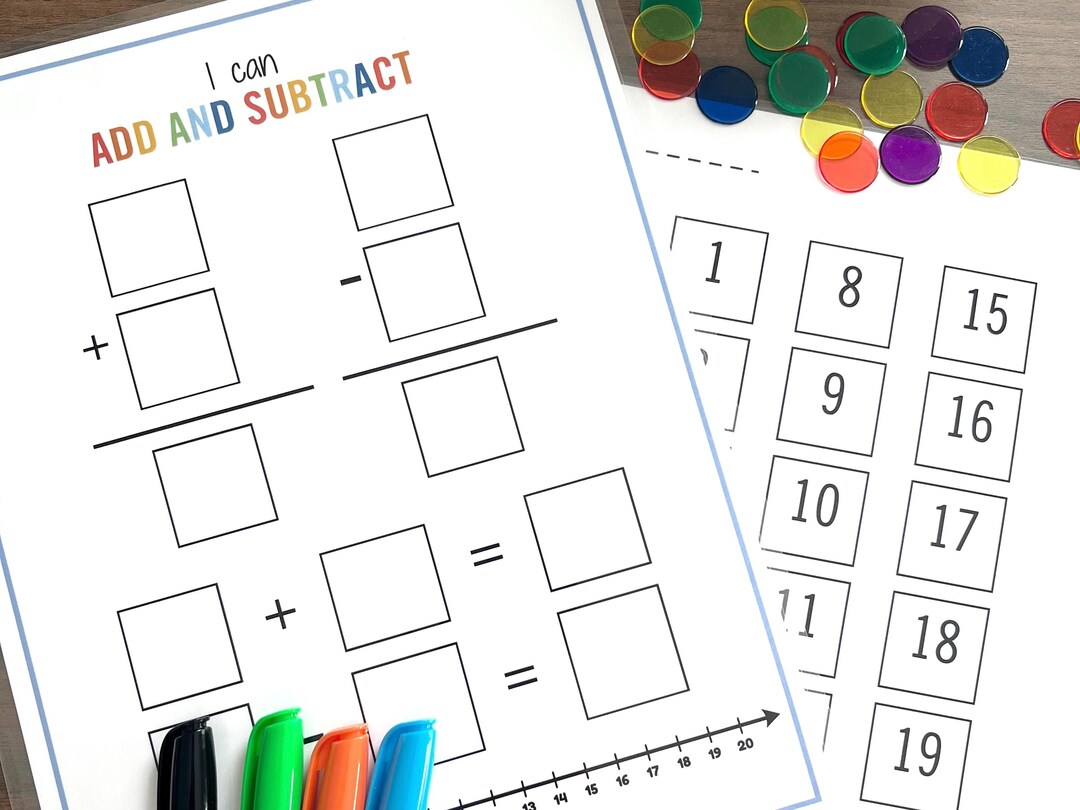 I Can Add and Subtract. Hands-on Math Activity. Montessori Inspired ...