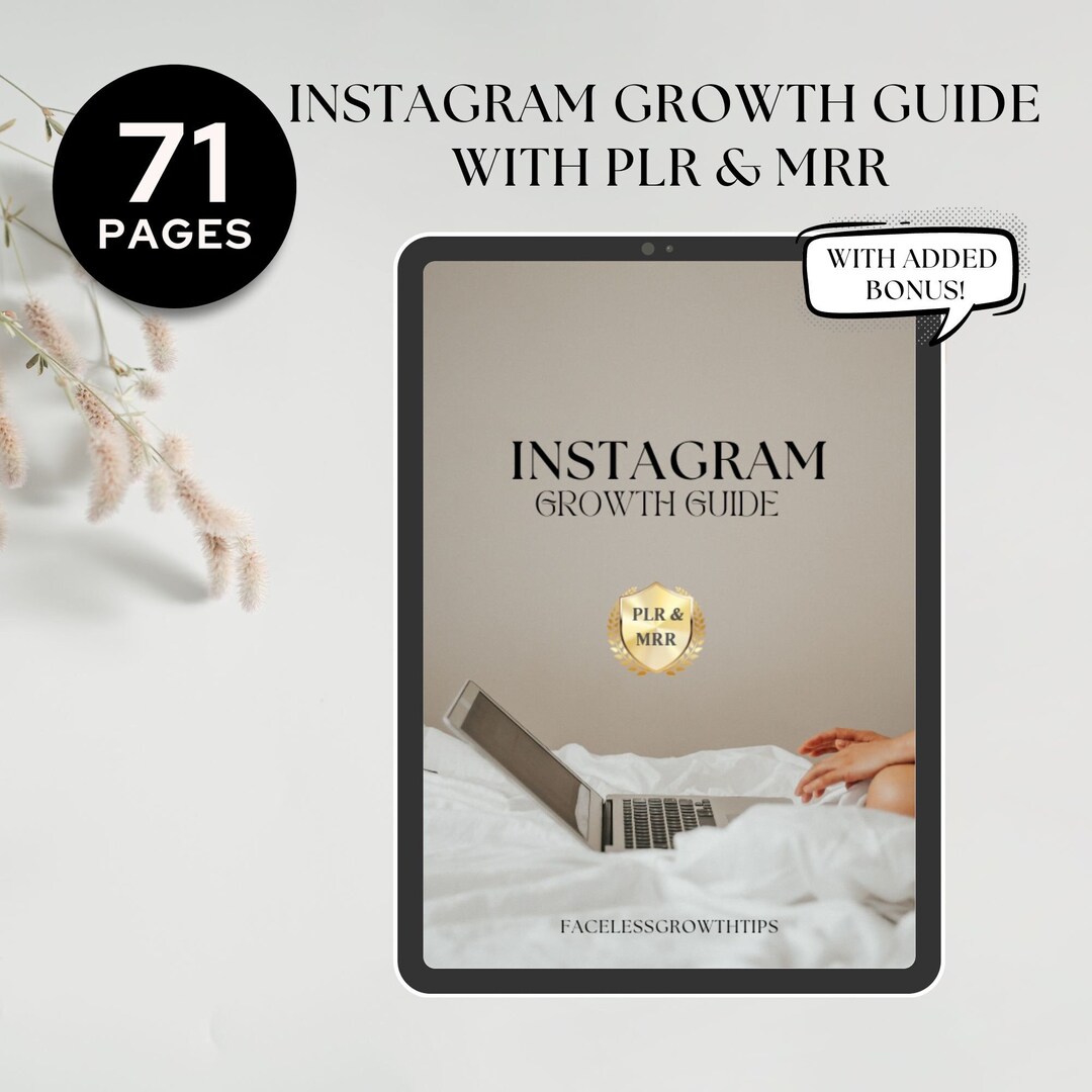 Instagram Growth Guide, Master Resell Rights, Instagram Marketing Guide ...