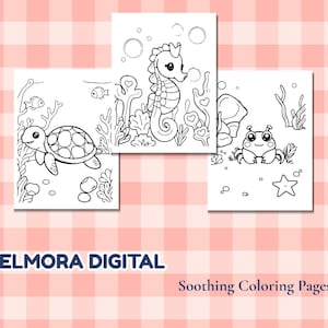 Ocean Animals Coloring Pages: Kawaii Sea Life for Kids (PDF Download ...