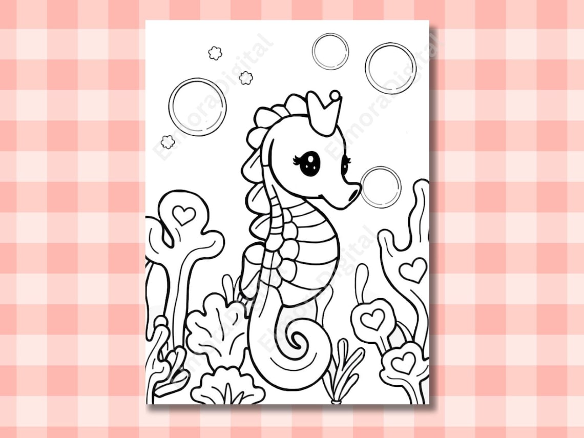 Ocean Animals Coloring Pages: Kawaii Sea Life for Kids (PDF Download ...