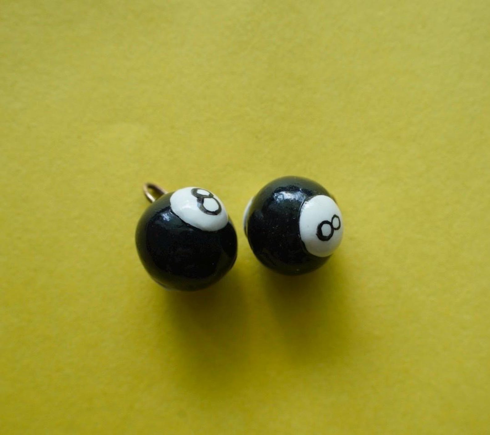 Corner Pocket Lil 8 Ball Clay Charms - Etsy