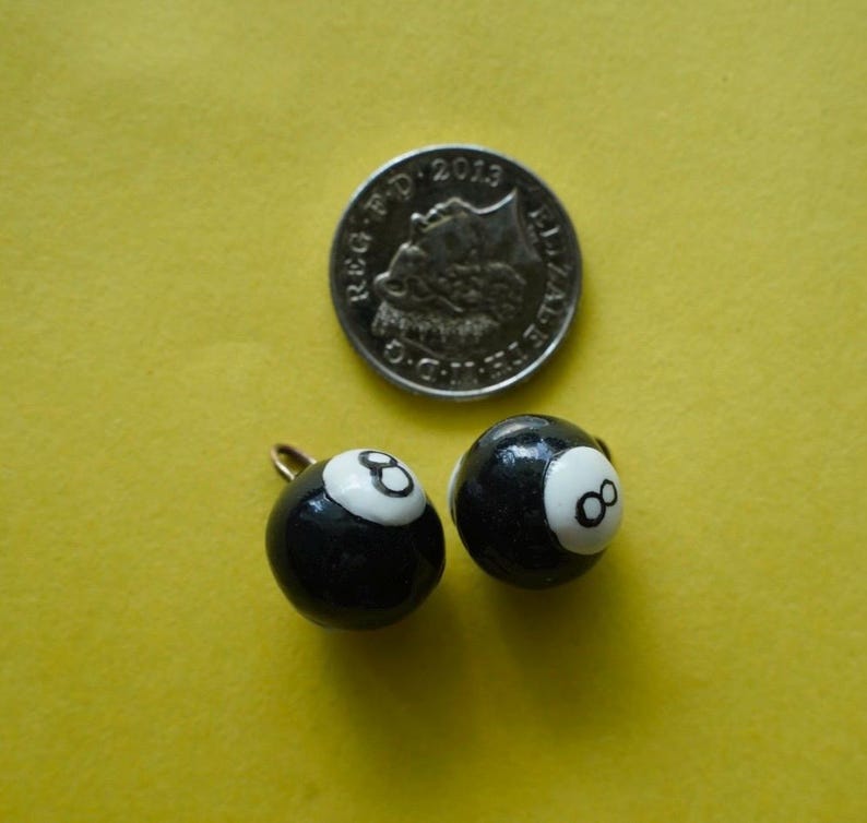 Corner Pocket Lil 8 Ball Clay Charms - Etsy