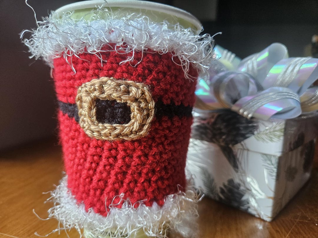Santa Claus Cup Cosy. Fits Multiple Sizes of Cups. Keeps Drinks Hot ...