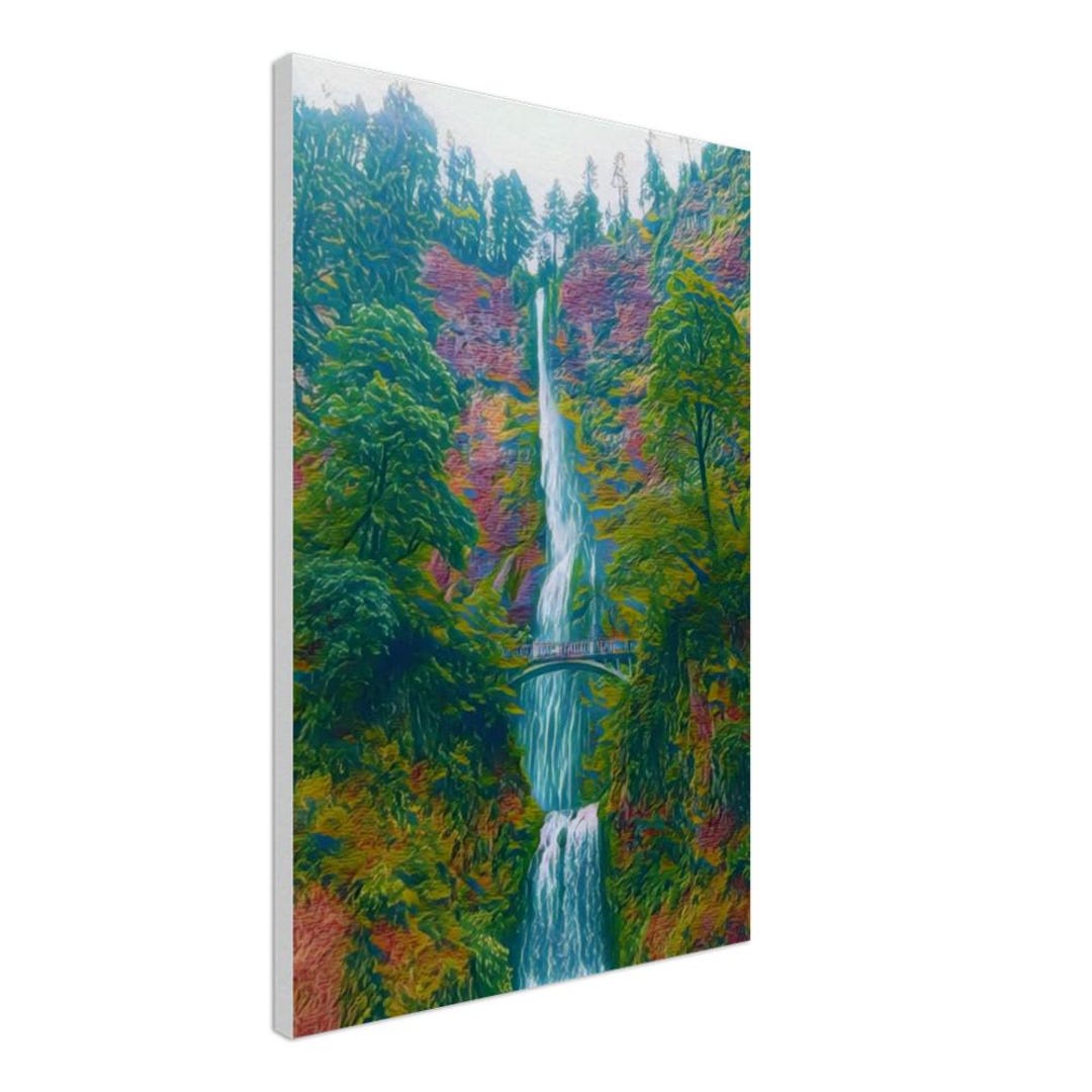 Multnomah Falls, Oregon Canvas Art Print - Perfect for Travel ...