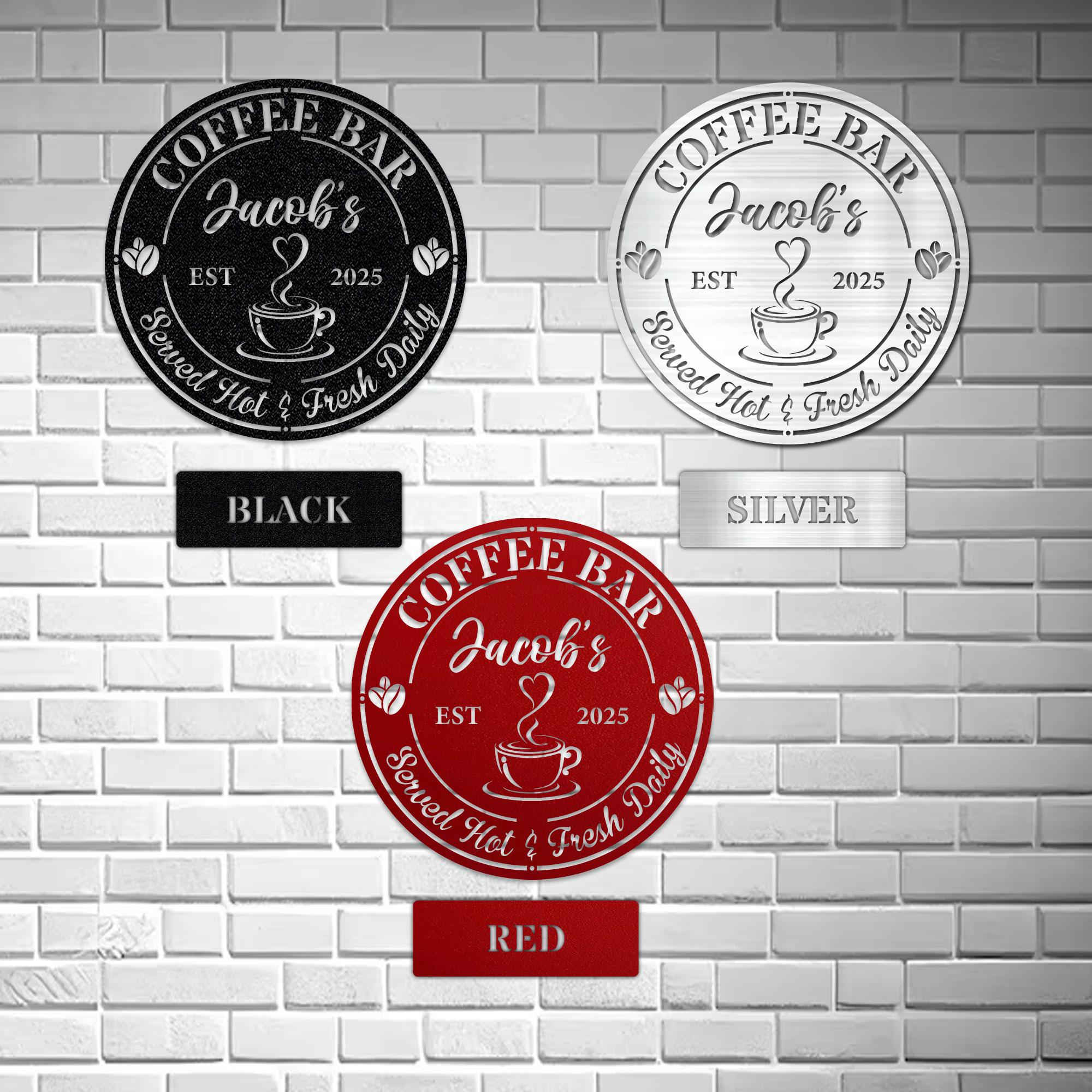 Personalized Coffee Bar Sign for Kitchen,coffee Bar Sign Wall Art ...