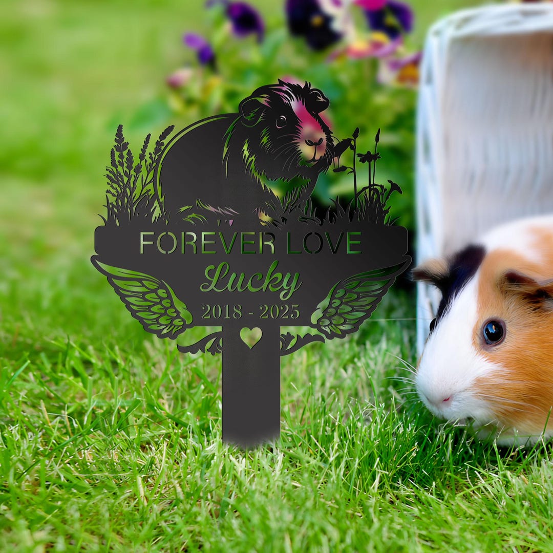Custom Guinea Pig Memorial Garden Stake: Metal Grave Marker - Etsy