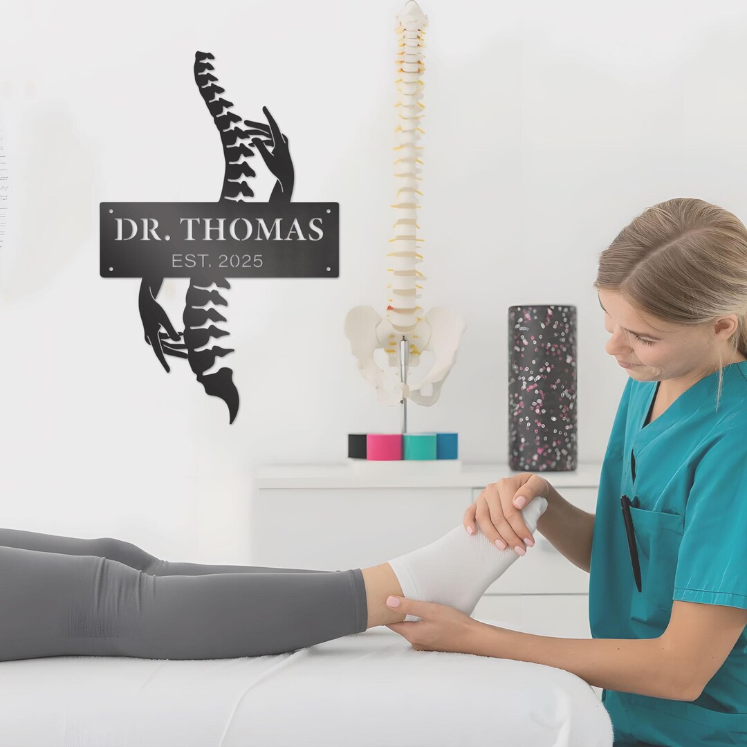 Personalized Chiropractic Sign With Led, Chiropractor Monogram ...