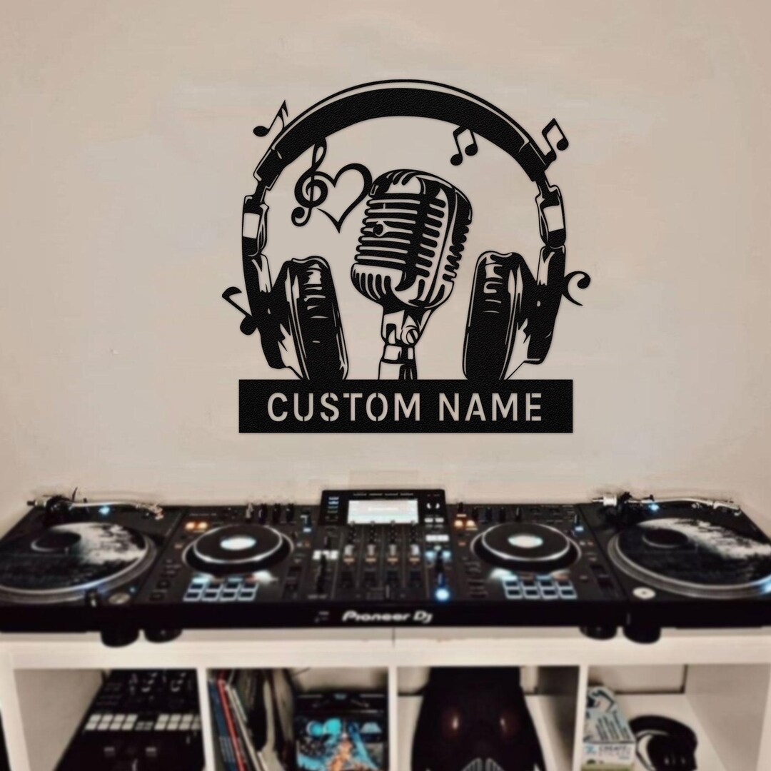 Custom Metal Music Studio Sign With LED Lights - Personalized Wall Art ...