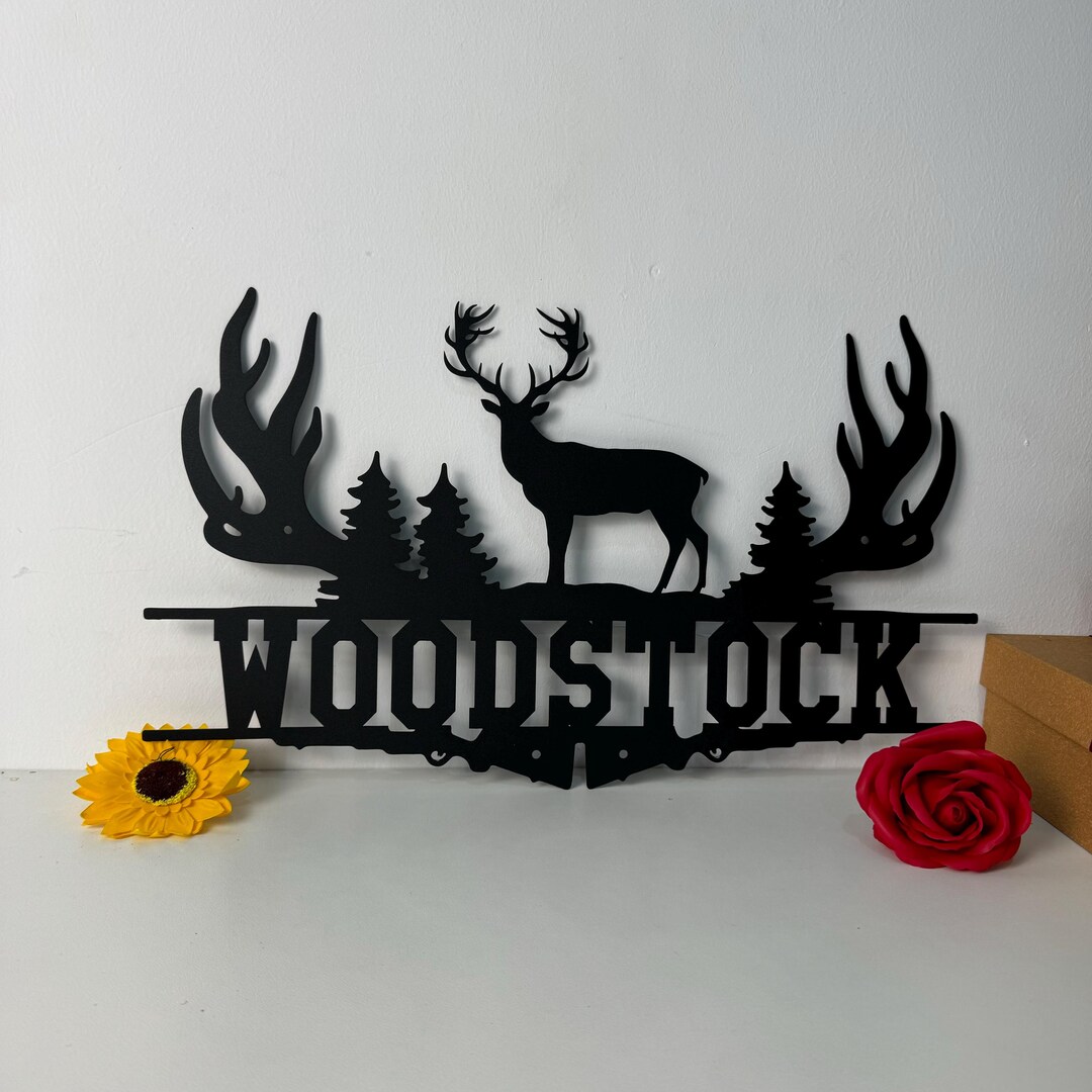 Personalized Deer Family Name Metal Sign: Cabin Decor - Etsy