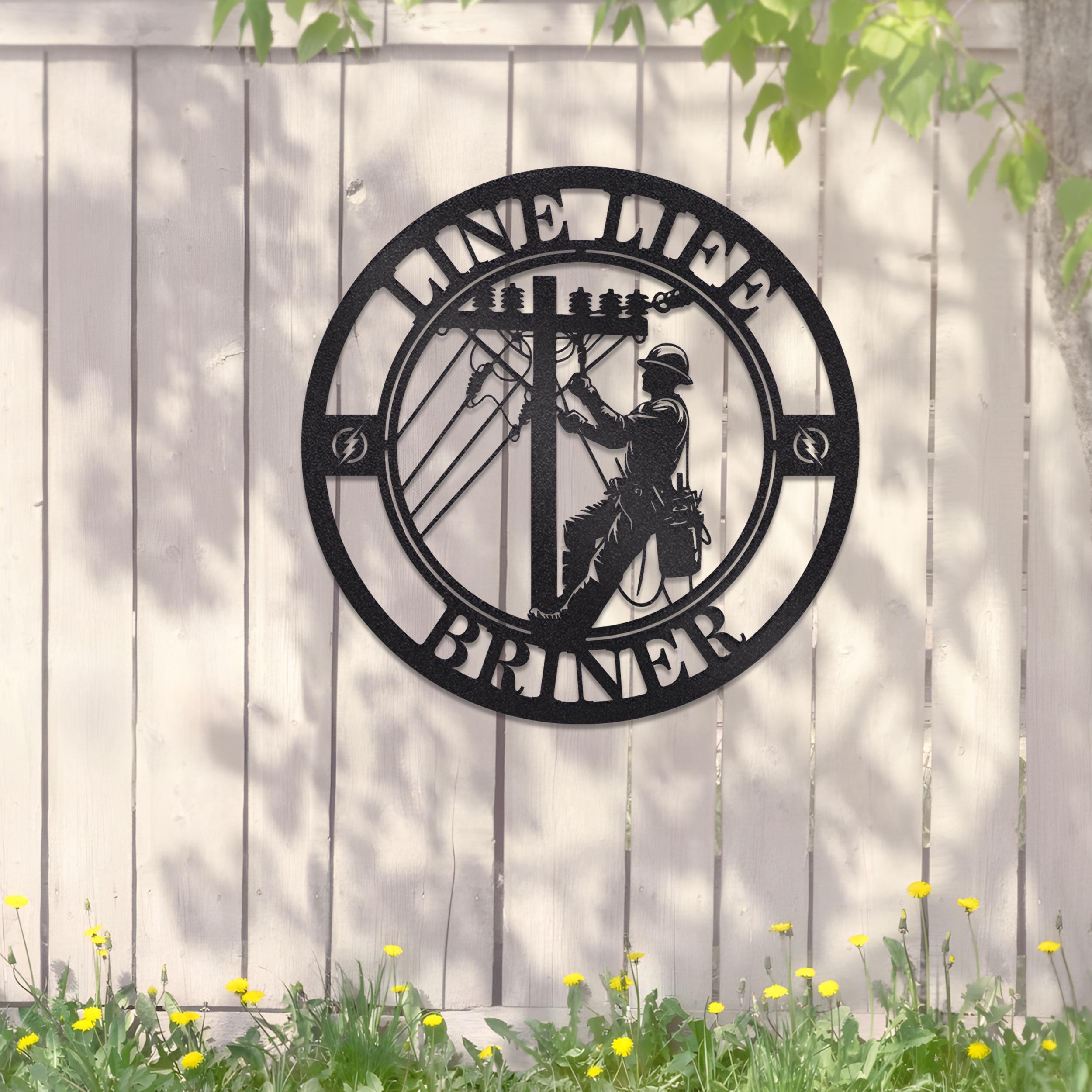 Custom Lineman Metal Wall Sign, Personalized Lineman Metal Wall Art ...