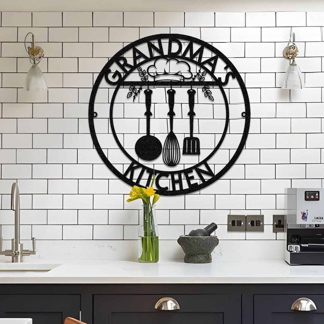 Custom Metal Kitchen Sign: Personalized Utensil Decor - Etsy
