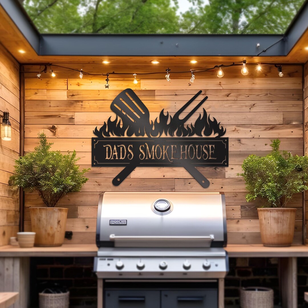 Personalized Metal Grilling Sign - Metal Grill Sign - Metal BBQ Smoker ...