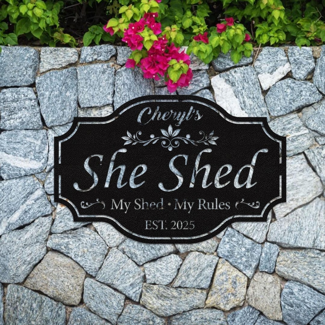 Custom She Shed Metal Sign: Personalized Garden Decor, Gifts for Mom - Etsy