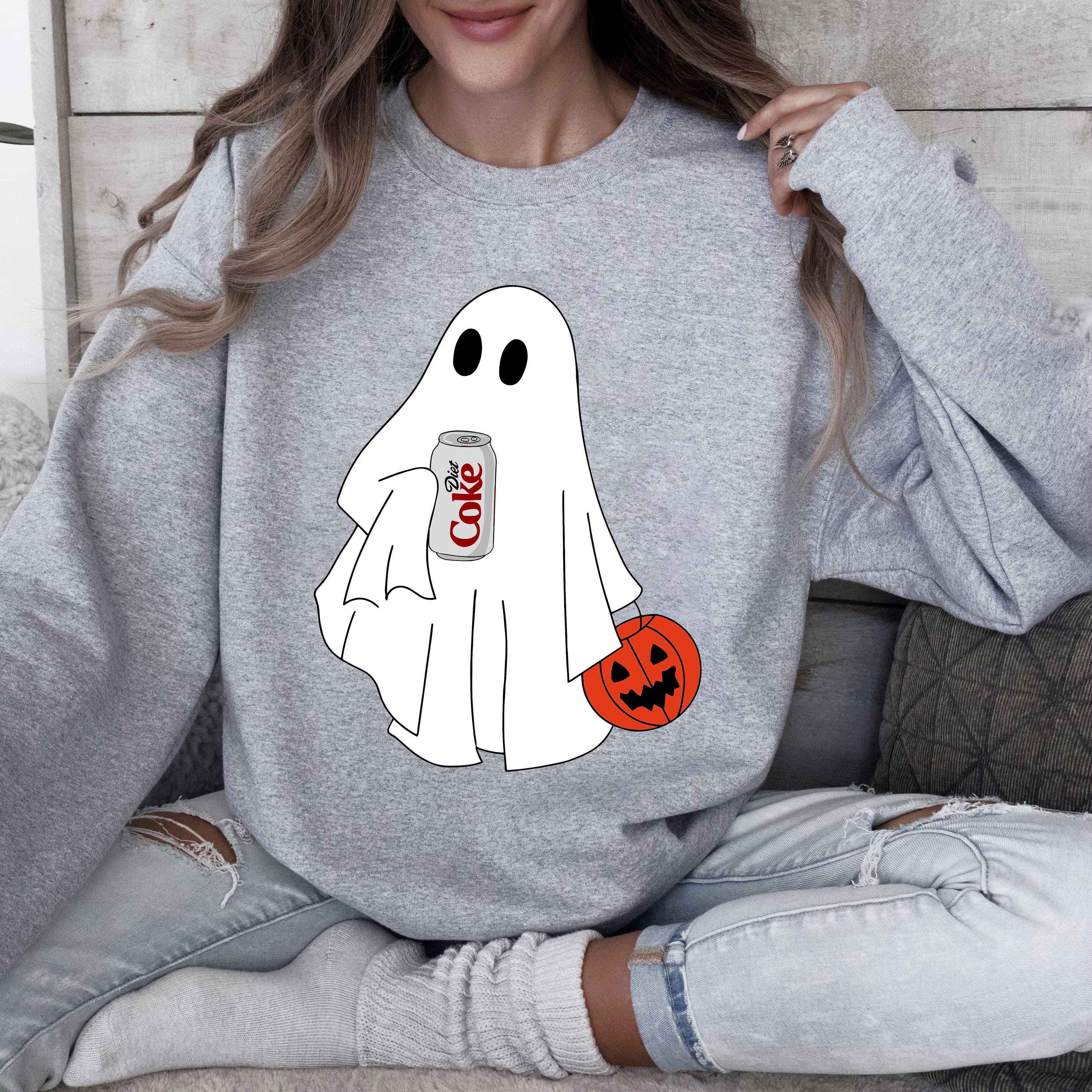 Halloween Diet Coke Png, Funny Ghost Crewneck, Halloween Gifts, Spooky ...