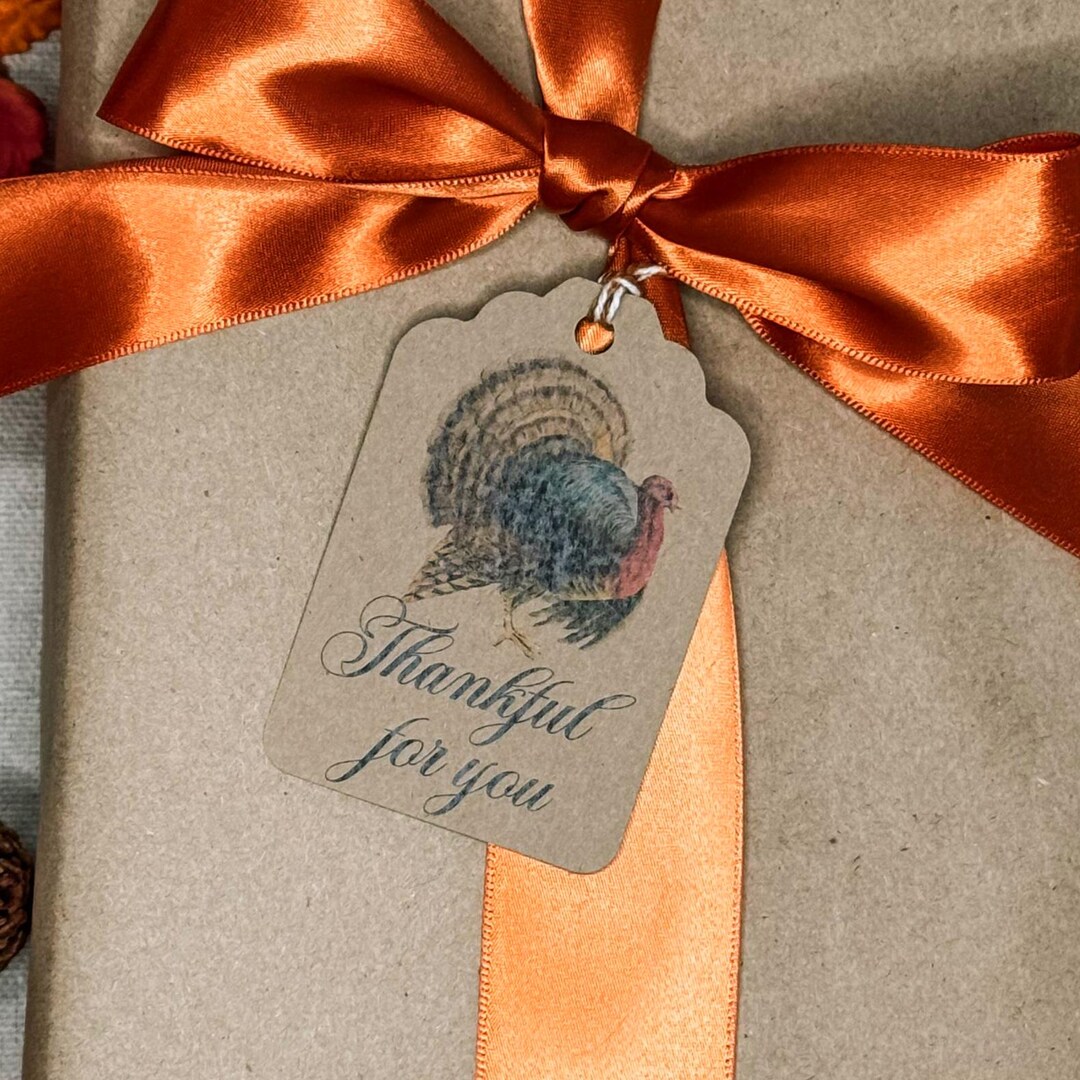 Thanksgiving Turkey Gift Tags, Watercolor Harvest, Set of 9 - Etsy