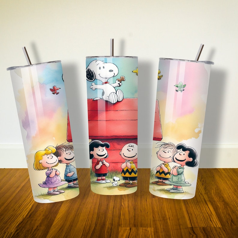 Peanuts Gang 20oz Tumbler Wrap Snoopy Tumbler Wrap Snoopy PNG Peanuts ...