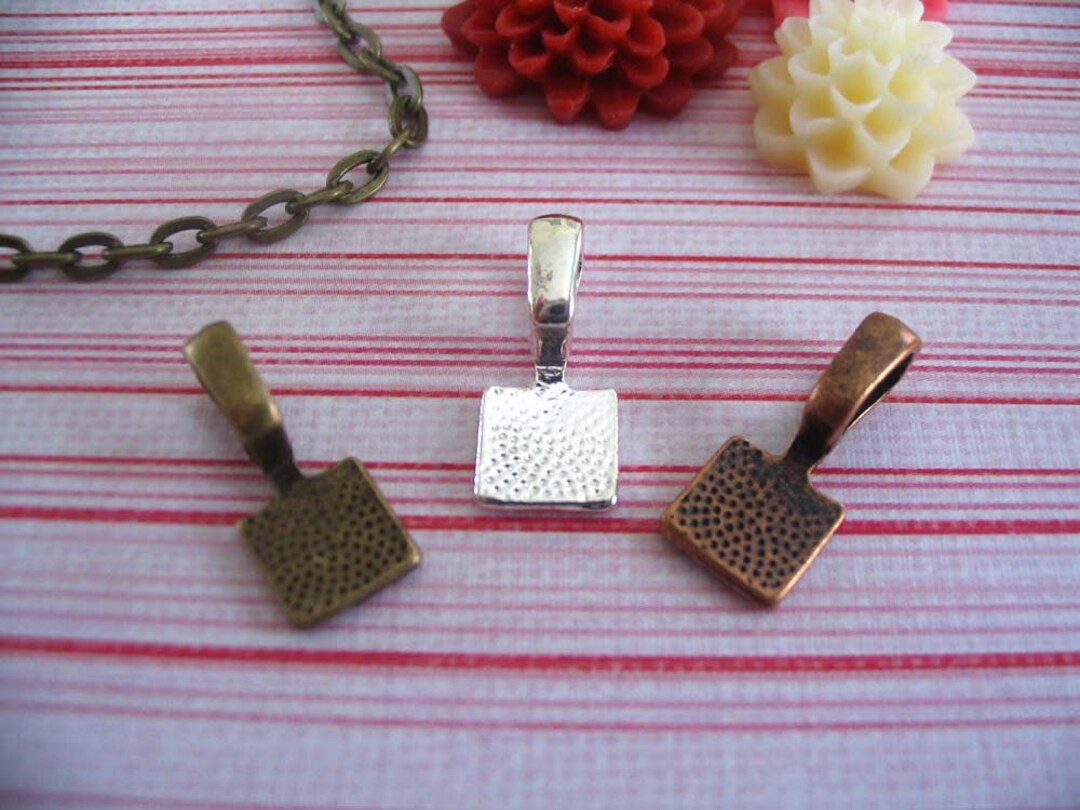 50 Medium Loop Candytile Bails...exclusively at Candytiles..great for ...