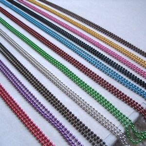 25 Colored Ball Chains. Mix and Match Any Color. Great for Pendants. - Etsy