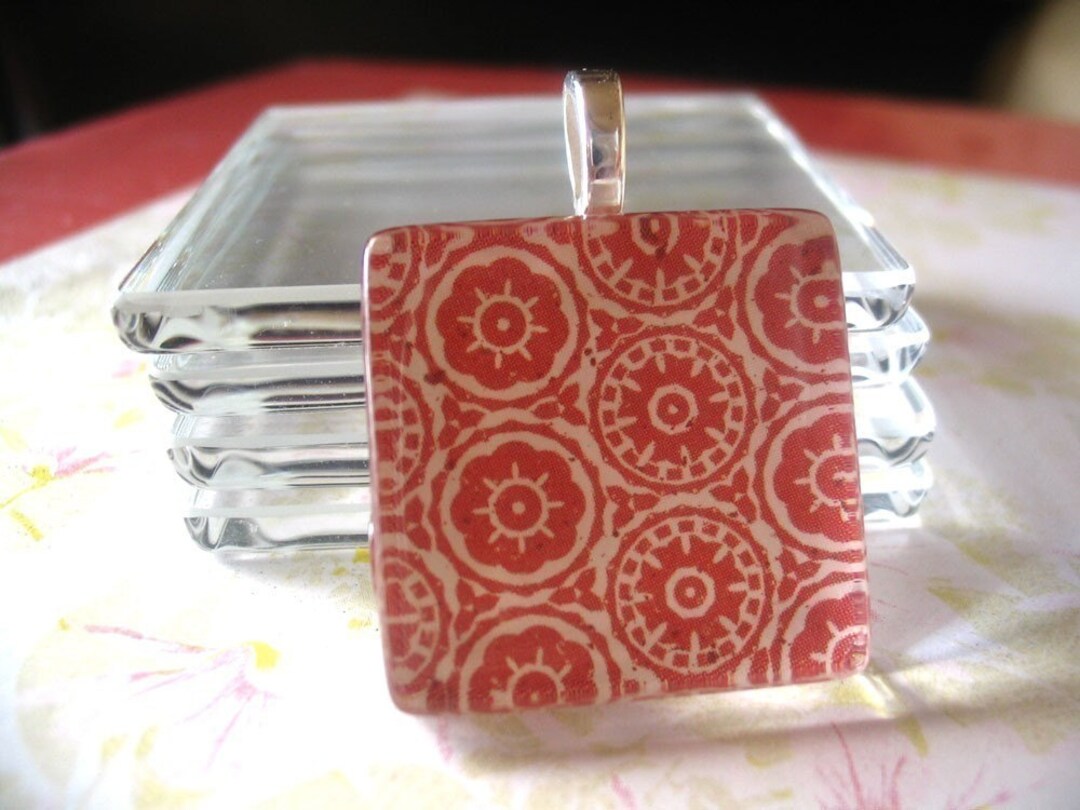 100pk...25mm Crystal Clear Glass Tiles...1 Inch...glass Pendants ...