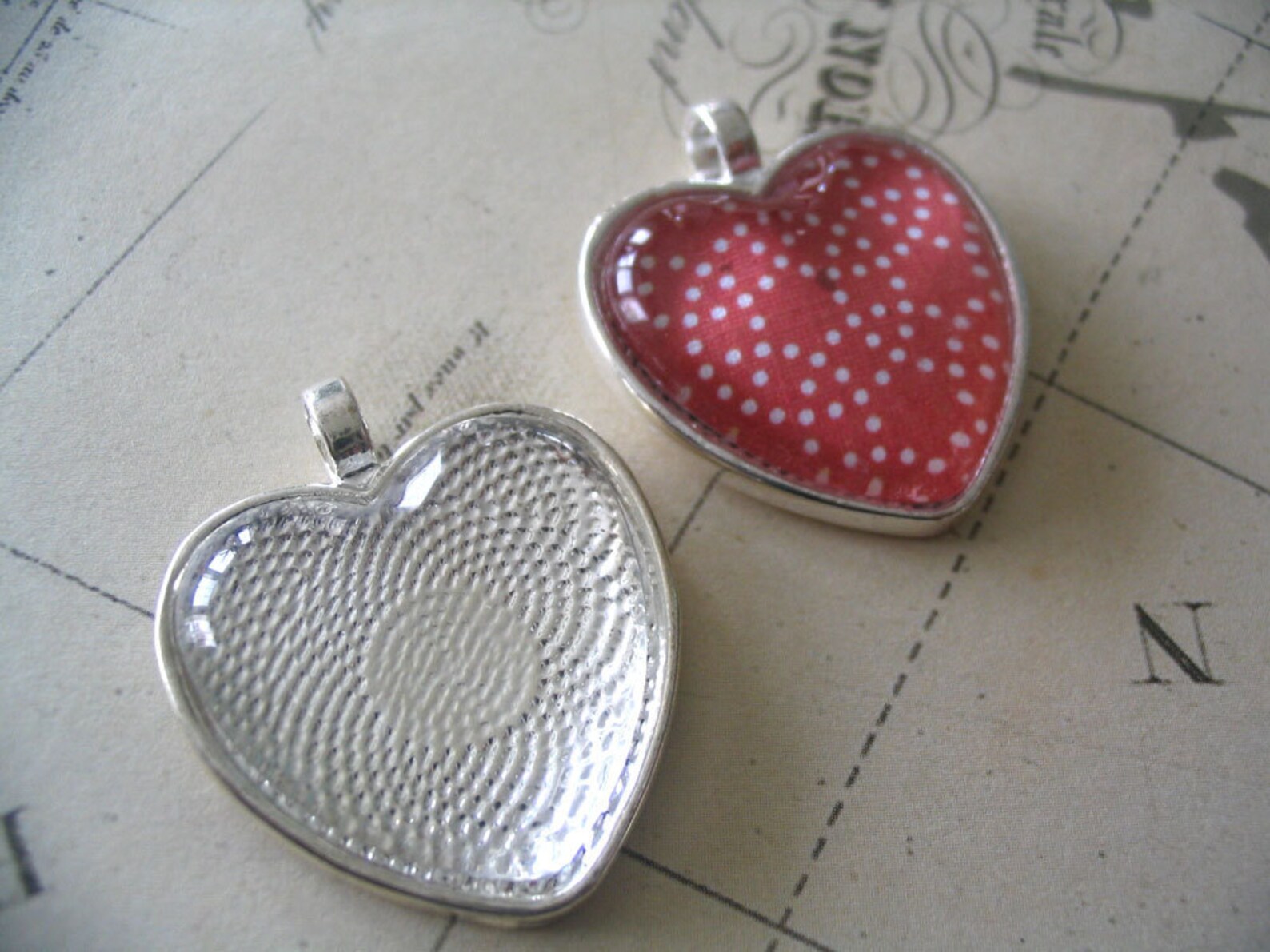 5pk... Heart Pendant Trays...mix and Match Colors...great for - Etsy