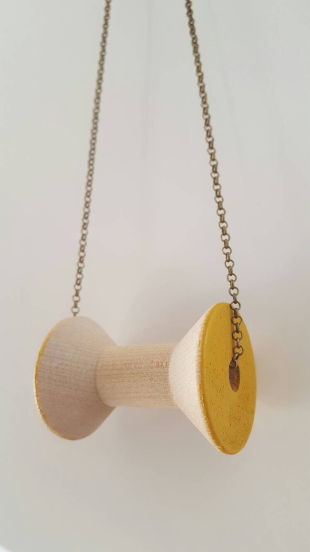 Seamstress Wooden Thread Spool Necklace Gift - Etsy