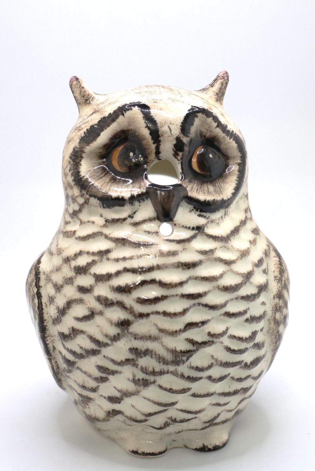 Bagbacombie Pottery, England Owl String and Scissor/crochet Hook Holder ...