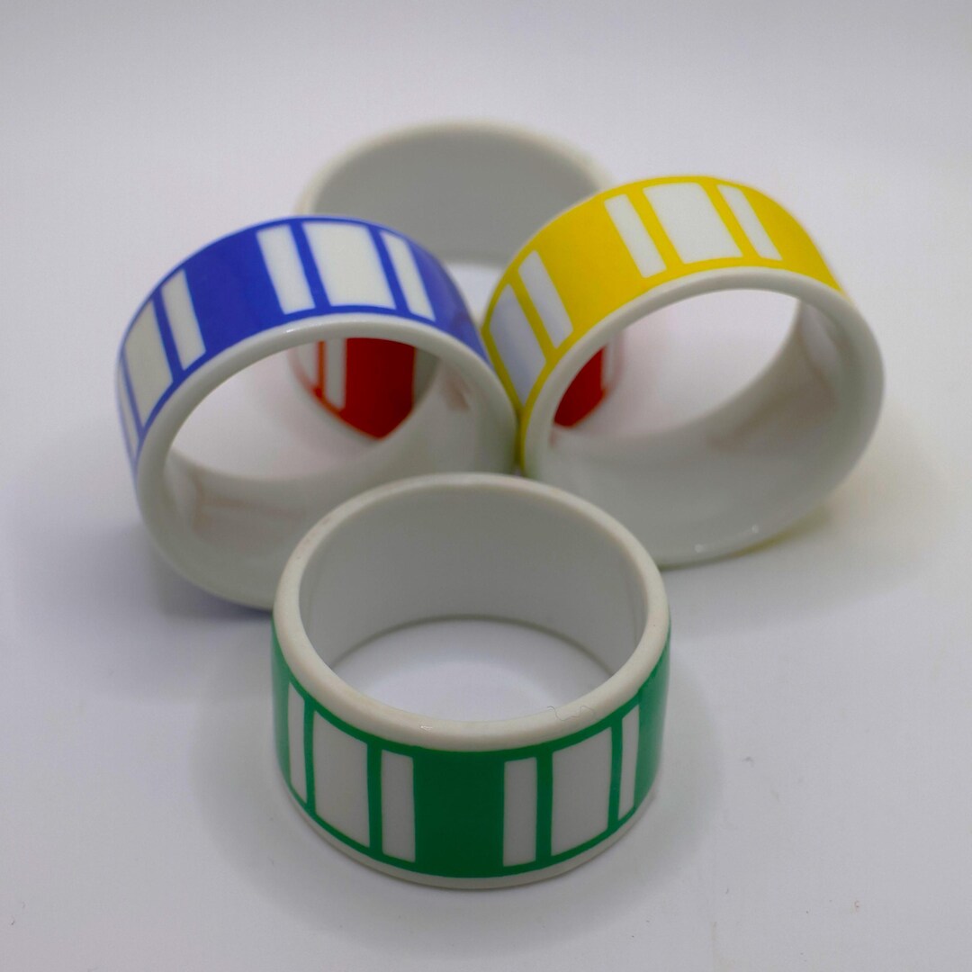 Set of 4 Vintage Retro Napkin Rings - Shafford Japan - Etsy
