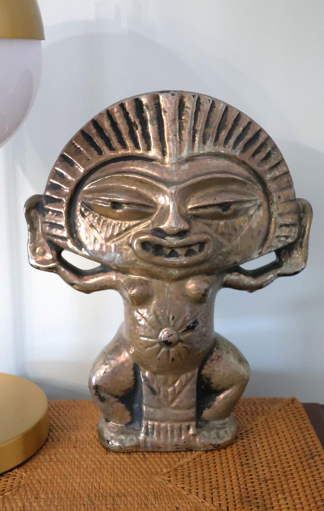 Vintage Large Ceramic Mayan Moon Goddess Figurine - 12 Inches Tall - Etsy