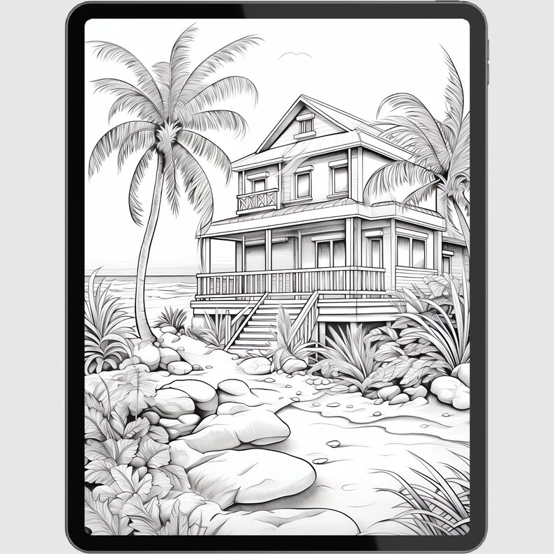 Boho Landscape Colouring Pages PDF | 10 Artistic Printable Colouring ...