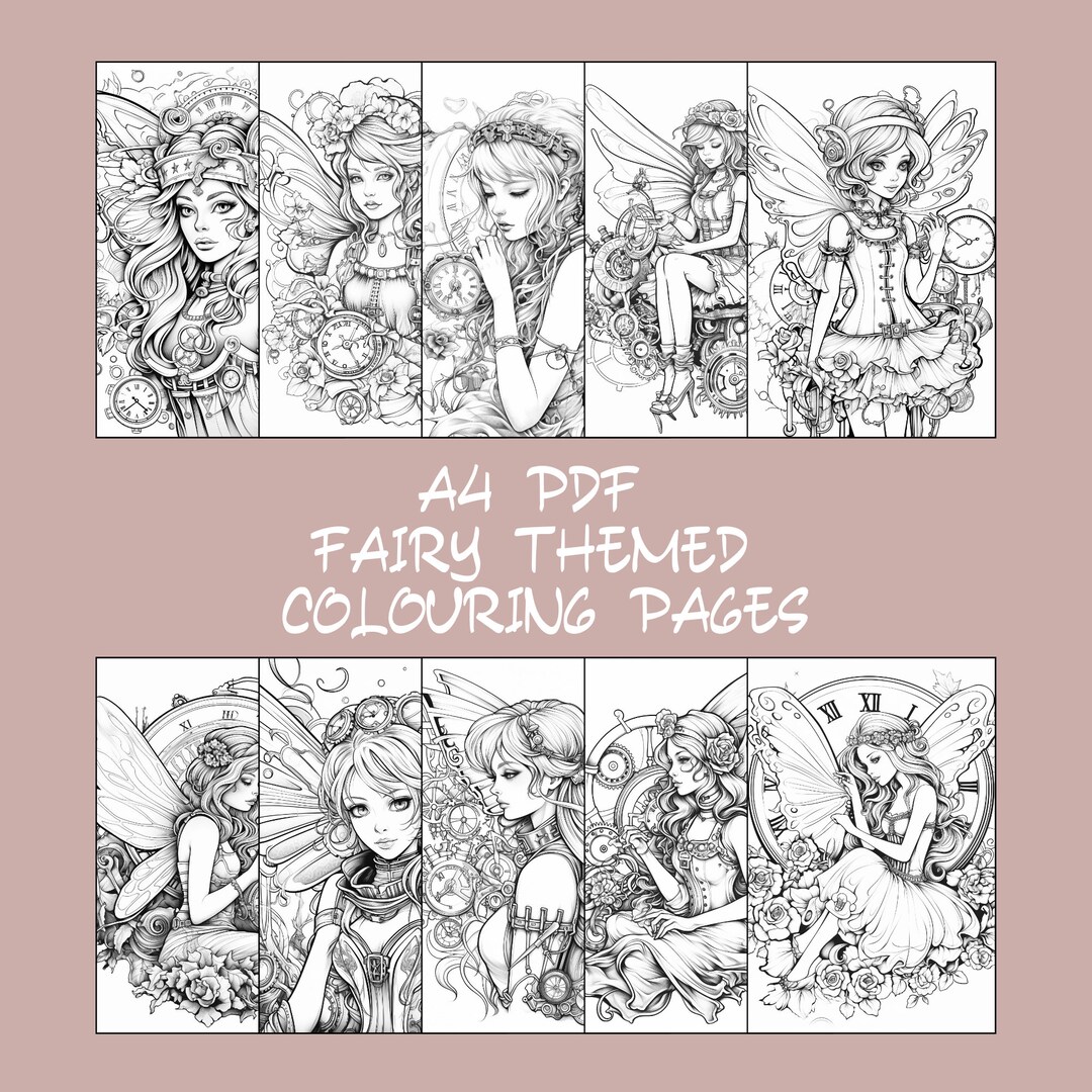 Fairy Themed Colouring Pages PDF | 10 Magical Printable Colouring ...