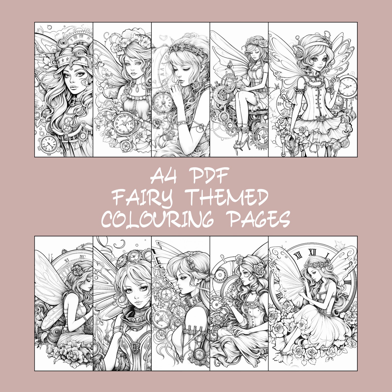 Fairy Themed Colouring Pages PDF | 10 Magical Printable Colouring ...