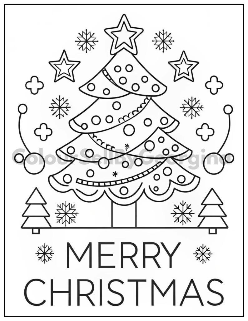 Printable Christmas Coloring Book | 30-page | Digital Only | Holiday ...