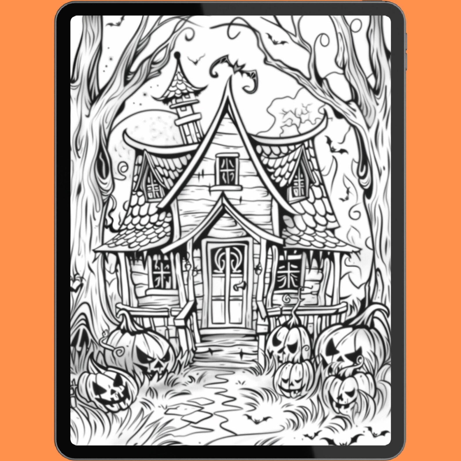 Halloween Haunted House Colouring Pages PDF | 10 Printable Colouring ...