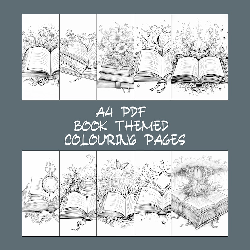 Book Themed Colouring Pages PDF | 10 Literary Printable Colouring ...