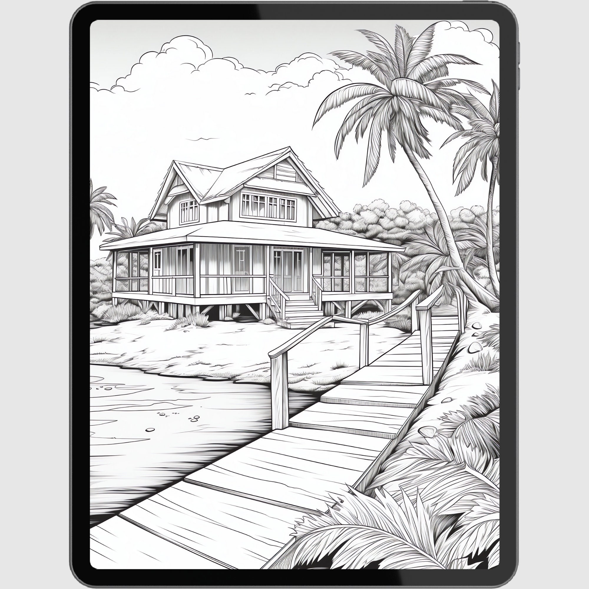 Boho Landscape Colouring Pages PDF | 10 Artistic Printable Colouring ...