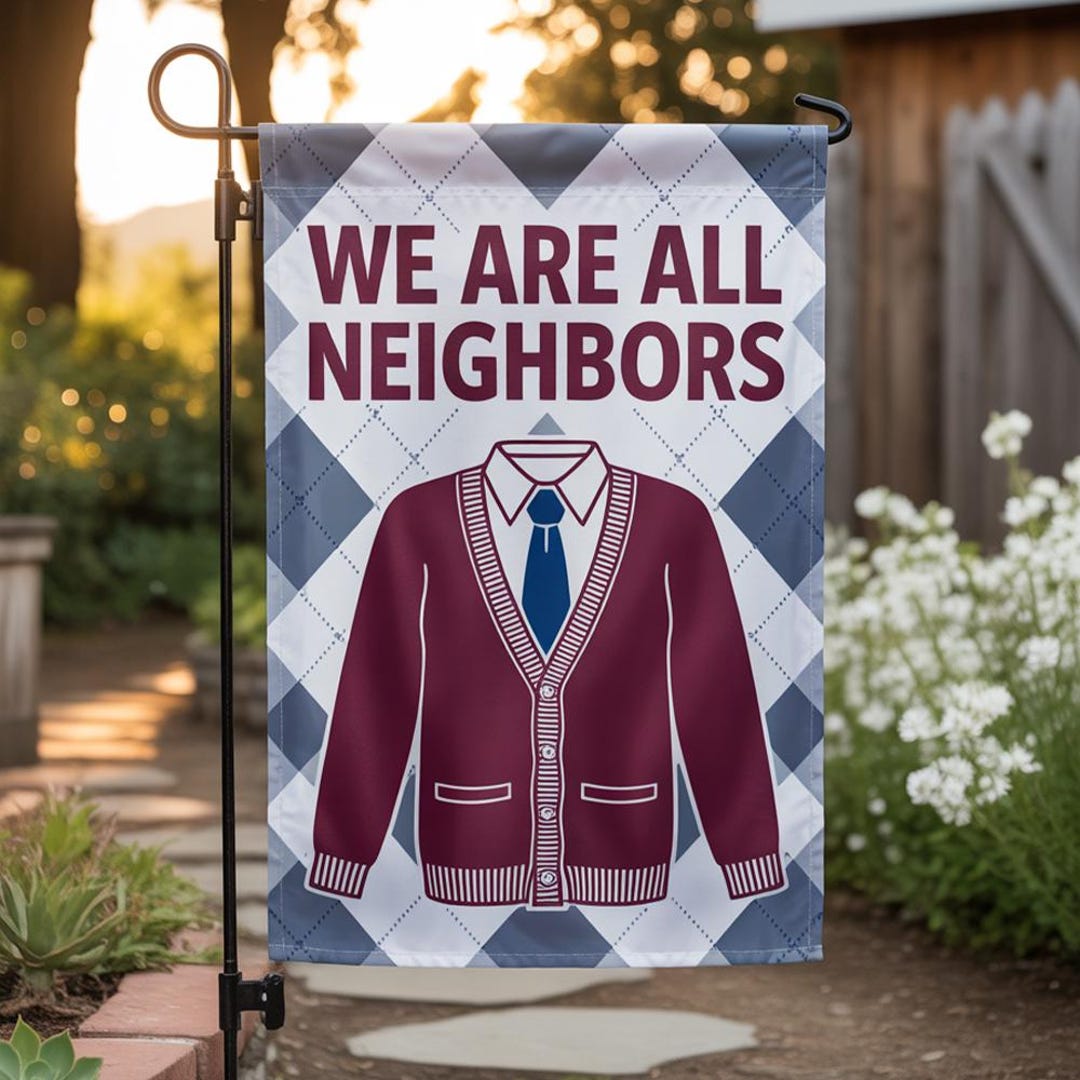 We Are All Neighbors Garden Flag, Welcome Porch Decoration, Inclusivity ...