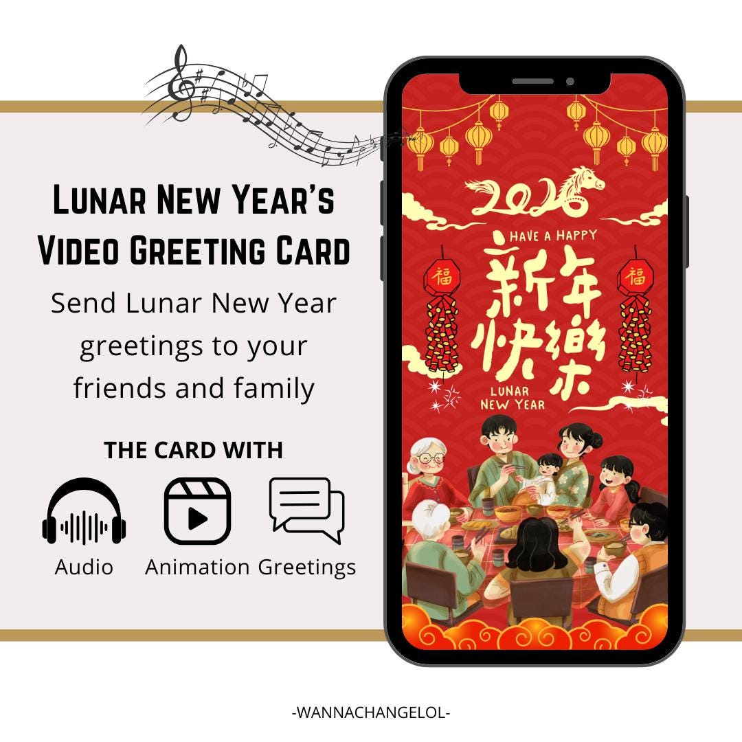 2026 Happy Lunar New Year Video E-card, Animated Happy Lunar New Year's ...